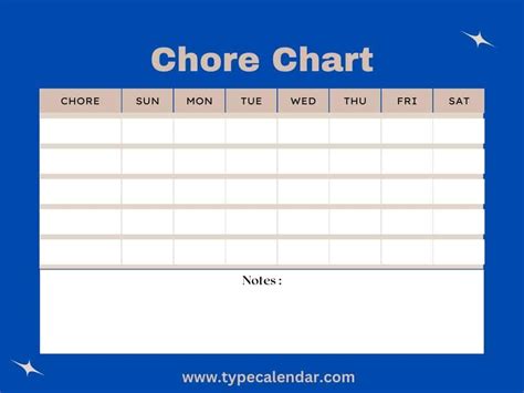 Free Chore Chart Templates