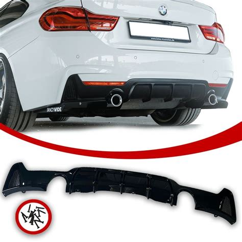 BMW f32 f33 f36 dyfuzor dokładka zderzaka M performance czarny połysk