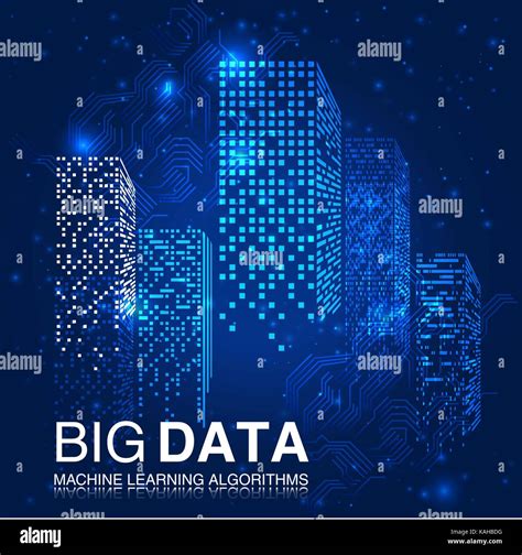 big data machine learning algorithms analysis of information minimalistic infographics design