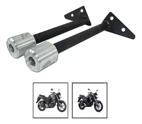 Deslizador Slider Negro Mate Punta Aluminio Yamaha Fz 16 2 0