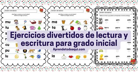 Ejercicios Divertidos De Lectura Y Escritura Para Grado Inicial