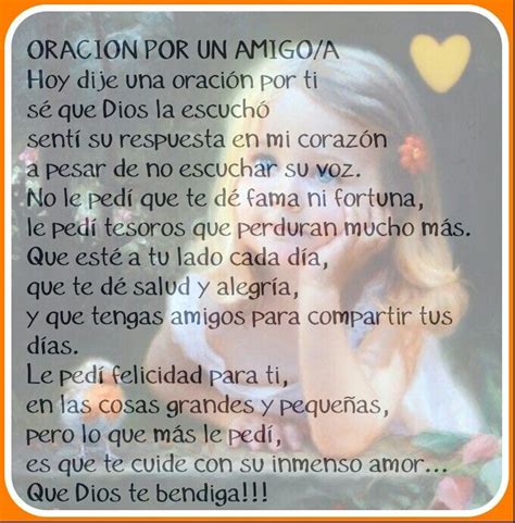 Oración por un amigo o amiga Oracion para una amiga Frases