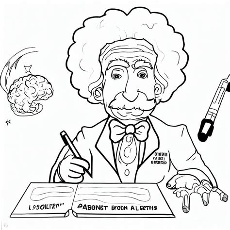 Desenhos De Albert Einstein 1 Para Colorir E Imprimir ColorirOnline