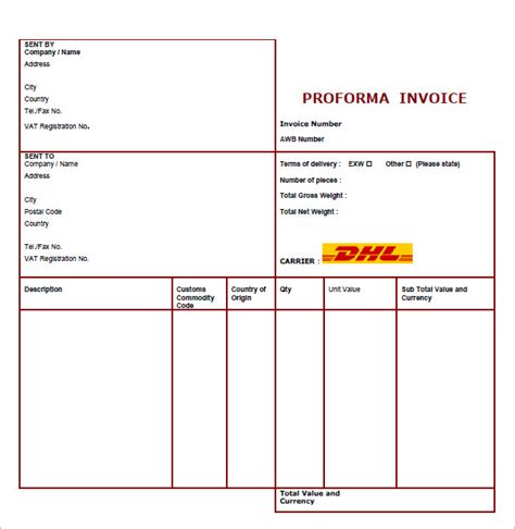 Free Sample Proforma Invoice Templates In Google Docs Google