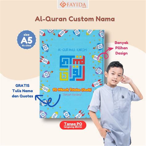 Jual Fayida Quran AA028 Al Quran Anak A6 Custom Nama A5 Quran