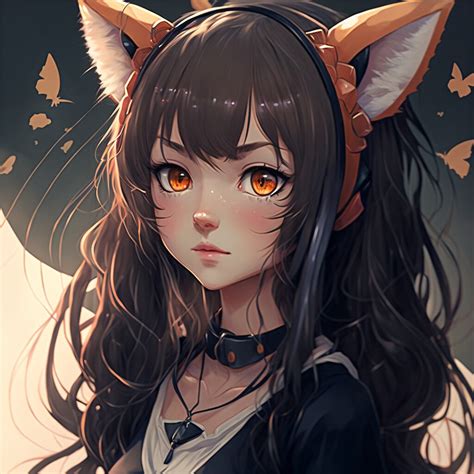 Artstation Brown Haired Girl With Fox Ears