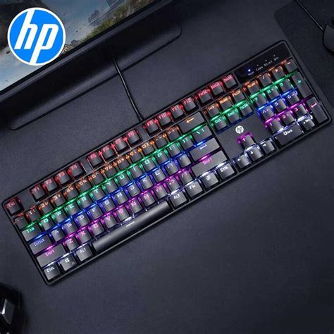 Hp Teclado Gamer Mec Nico Hp Gk F Led Rgb Qwerty Anti Ghosting Hp