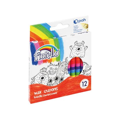 Kredki świecowe okrągłe 12 kolorów Fiorello