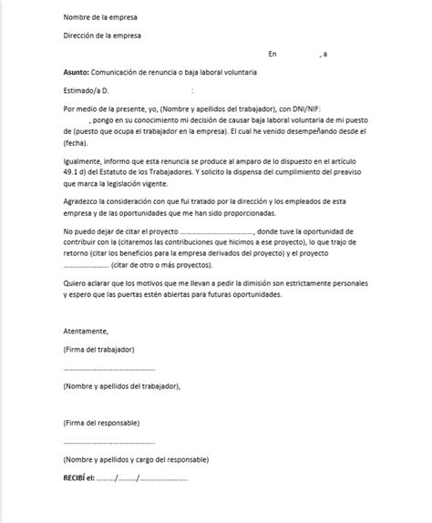Como Hacer Una Carta Laboral