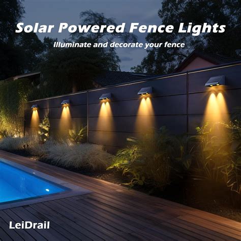 LeiDrail Luces Solares Para Valla Superbrillantes Para Exteriores