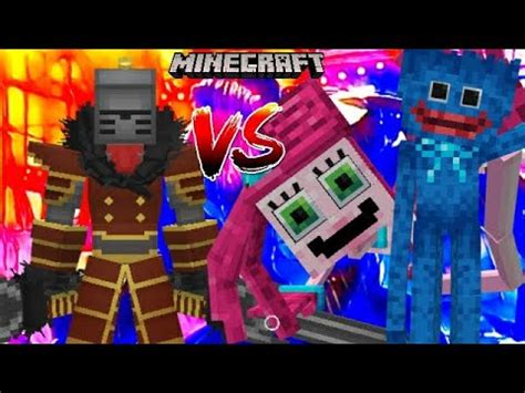 Renor The Icescourge VS Mommy Long Legs And Huggy Wuggy Minecraft Mob