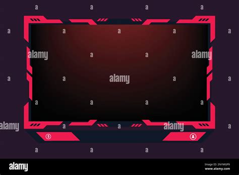 Gaming Screen Panel Design With Red Borders On A Dark Background Live