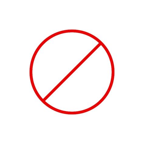 Icono De Vector De Signo Prohibido Vector Premium