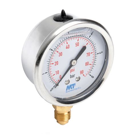 Manómetro inoxidable de glicerina de Ø63mm Leroy Merlin