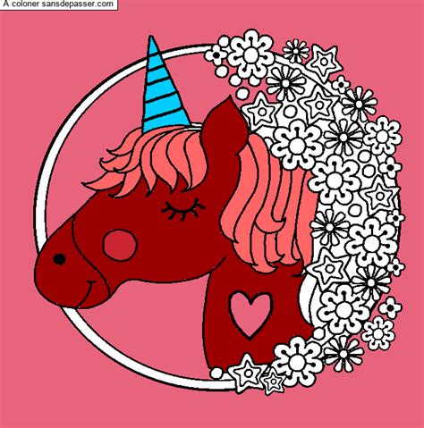 Coloriage Mandala Licorne Sans D Passer