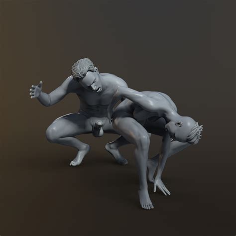 STL File SPANKED NSFW EROTIC MINIATURE 75 MM SCALE 3D Printing