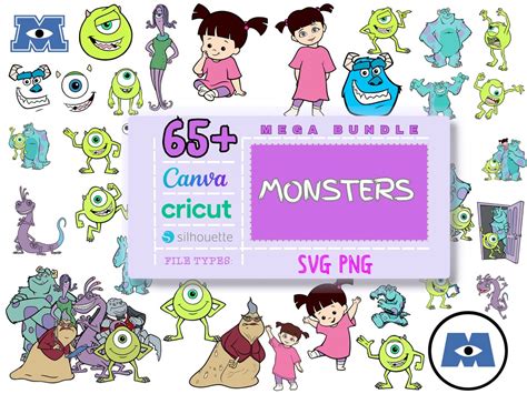 Monster Inc Svg Bundle Monster Inc Png Cut File For Cricut