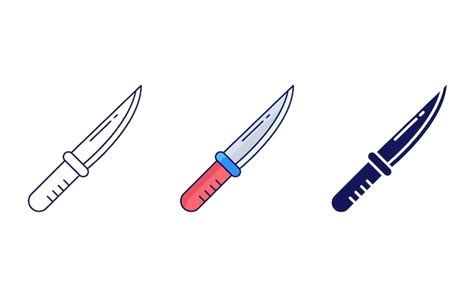 Icono De Cuchillo Vector Premium