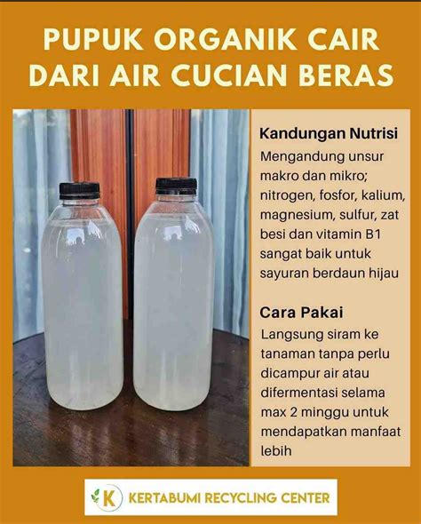 Pupuk Organik Cair Dari Air Cucian Beras AtmaGo