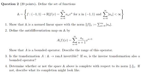 normed function series convergence vector space