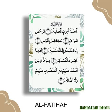 Al Fatihah Tulisan Arab Bacaan Surat Al Fatihah Lengkap Dengan