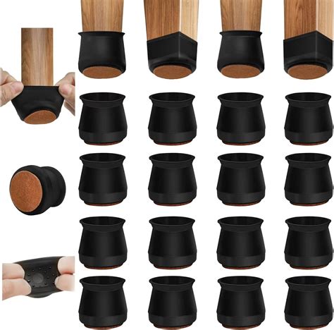 16 Pcs Silicone Chair Leg Floor Protectors Chair Leg Cover With Wrapped