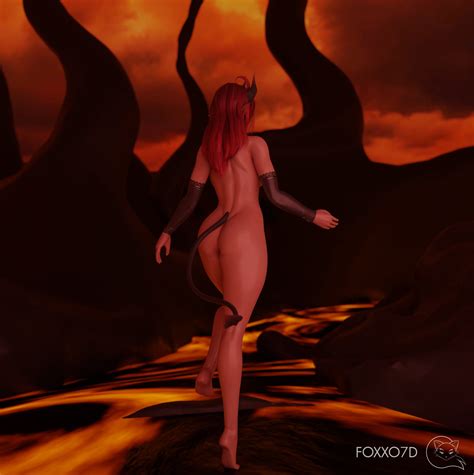 Rule 34 3d Ass Demon Girl Demon Tail Feet Floxu7d From Behind Horns Legs Naked Original