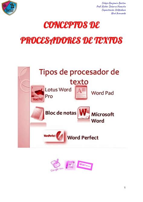 Procesadores De Texto Ejemplos Ventajas Ponasa