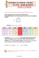 Aires CM2 Exercice évaluation révision leçon pdf à imprimer