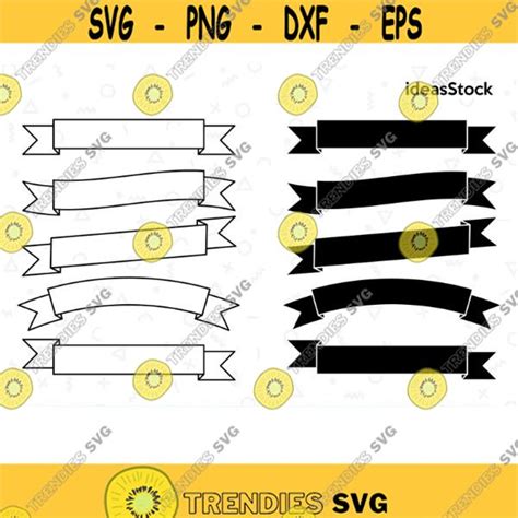 Template Label Banners SVG Ribbons Svg Banners SVG Decal Banners