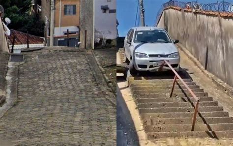 Motorista Passa Mal Perde Controle De Dire O E Carro Invade Escadaria