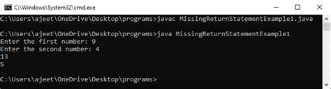 Java Missing Return Statement Javatpoint