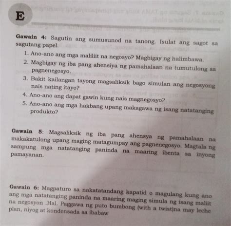 Sagutin Ang Sumusunod Na Tanong Isulat Ang Sagot Sa Sagutang Papel