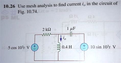 Solved Find I Using Mesh Use Mesh Analysis To Find Current Io