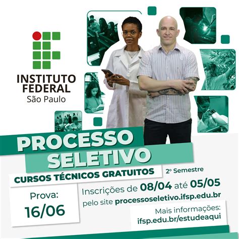 IFSP Campus Guarulhos Inscrições abertas Processo Seletivo IFSP