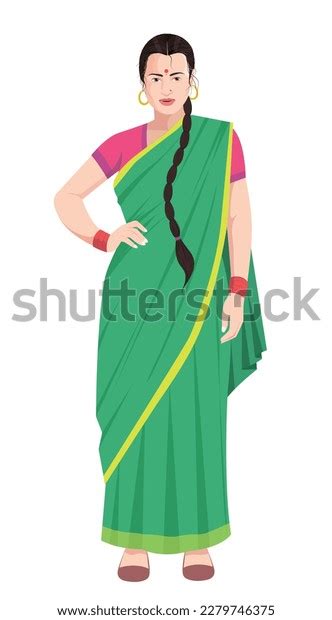Indian Woman Indian Lady Indian Woman Stock Vector Royalty Free