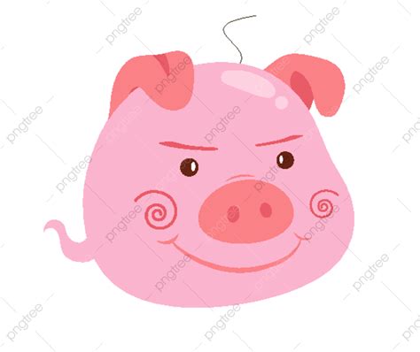 Dibujos Animados Originales Cabeza De Cerdo Rosa PNG Original