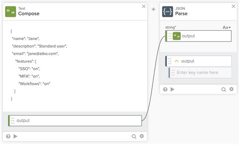 how to create json data in workflows