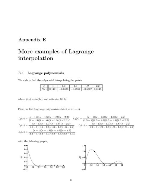 more examples of lagrange interpolation appendix e pdf