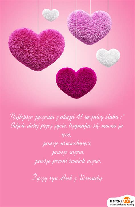 Najlepsze Yczenia Z Okazji Rocznicy Lubu Darmowe Kartki