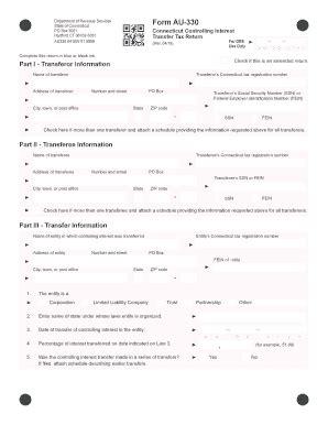 CT DRS AU 330 2018 2024 Fill Out Tax Template Online