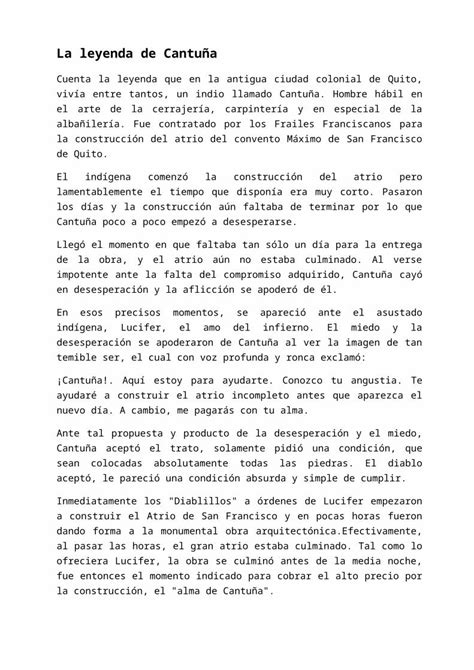 Docx La Leyenda De Cantu A Ecuador Dokumen Tips