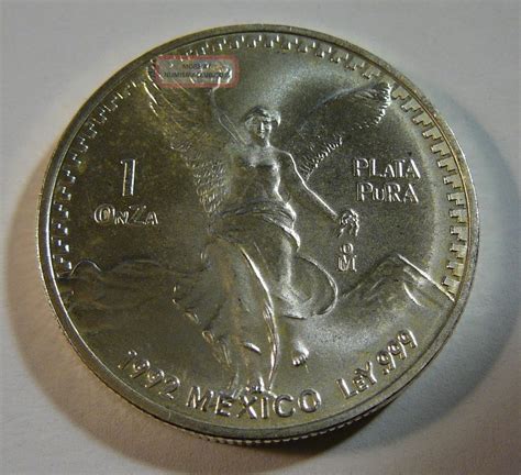 1992 1oz 999 Silver Mexican Libertad Plata Pura Onza