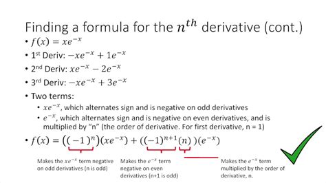 Calc I Higher Derivatives And Formula For Nth Derivative Youtube
