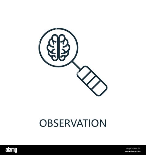 Observation Thin Line Icon Creative Simple Design From Artificial