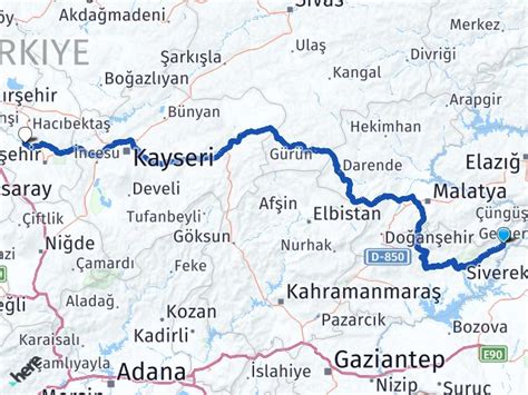Adıyaman Gerger Kapadokya Havalimanı Arası Kaç Km Yol Tarifi