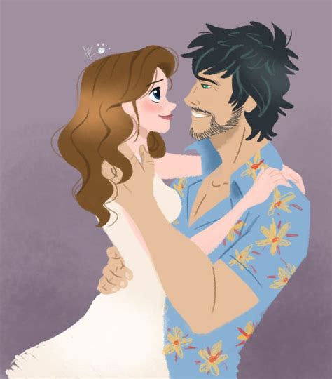 Sally And Poseidon Art By Linxchan91 Percy Jackson Fandom Percy