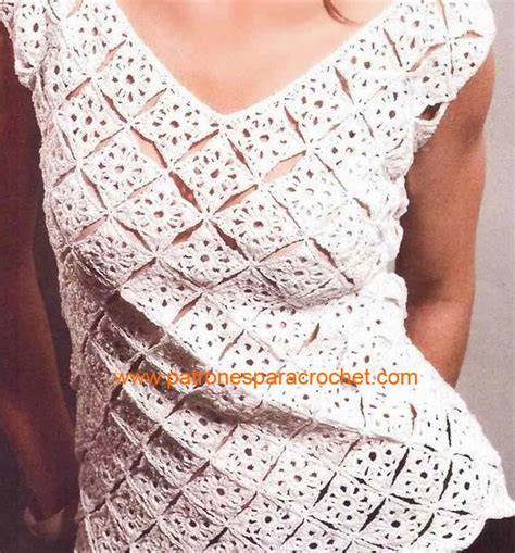 Blusa Crochet Muy Chic Para Todos Los Talles Paso A Paso Patrones
