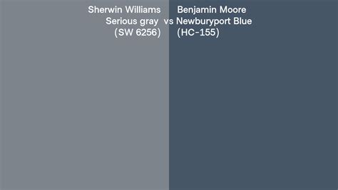 Sherwin Williams Serious Gray SW 6256 Vs Benjamin Moore Newburyport