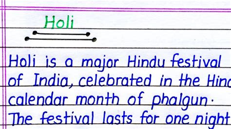 Holi Essay In English Essay On Holi In English Paragraph On Holi In